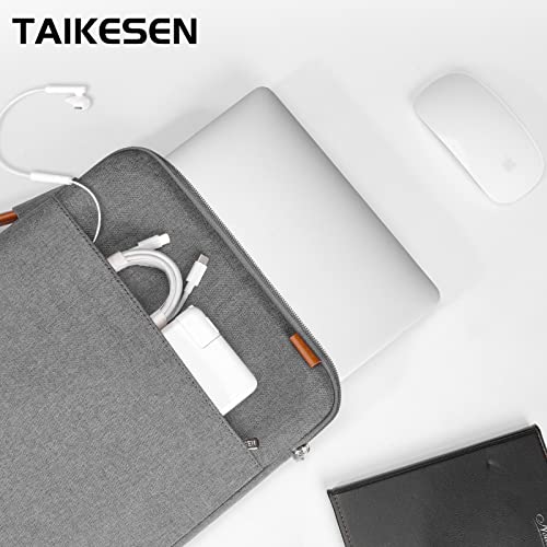 TAIKESEN 360 Fuzzy Protective Laptop Sleeve for 15.6-16.1 inch, Portable Bag for HP Dell Asus Acer Gaming Notebook Computer with Hard Shell Case, Water-Resistant Case with Accessory Pocket, LGray