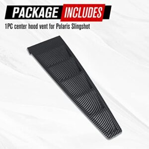 A & UTV PRO Center Hood Vent Accent for 2017-2023 Polaris Slingshot SLR S GT R, Carbon Fiber Style Turbo Hood Panel Trim Exterior Accessories, Replace OEM # 5452300, 1PC