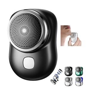 mini shaver portable electric shaver, 2023 new pocket portable electric shave, magic usb mini shaver electric razor for men, rechargeable travel razors for men electric shaver for shaving face (black)