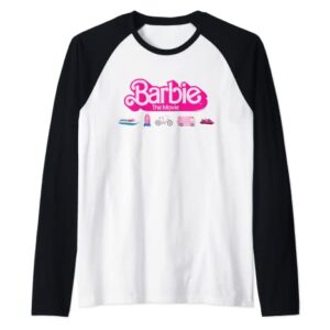 Barbie The Movie - Transportation Vehicles Raglan Baseball Tee