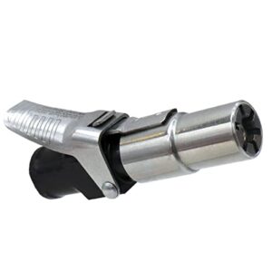 LockNFlate® Locking Air Chuck - Six Steel Jaws Lock onto Any tire Valve - Won't Leak or pop Off - Rated to 150 PSI - Open Flow