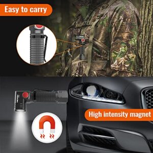 NICRON B74T LED Twist Flashlght 700 Lumen with Red Light Magnetic Rechargeable Waterproof for Fishing Night Walking