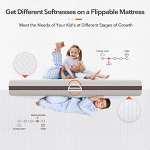 Sweetnight Twin Mattress, 10 Inch Gel Memory Foam Mattress in a Box for Cooling Sleep, Flippable Mattress with Two Firmness Preference, Pressure Relieving, CertiPUR-US Certified