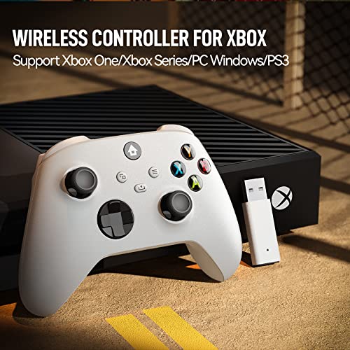 VidPPluing Xbox Wireless Controller for Xbox One, Xbox Series X/S, Xbox One X/S, Windows PC, 2.4GHZ Wireless Adapter Controller with 3.5mm Headphone Jack - White