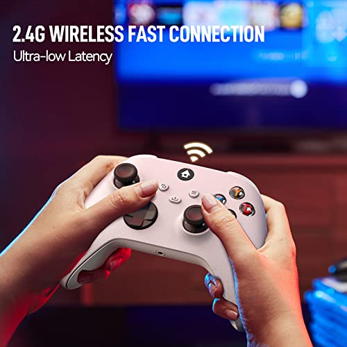 VidPPluing Xbox Wireless Controller for Xbox One, Xbox Series X/S, Xbox One X/S, Windows PC, 2.4GHZ Wireless Adapter Controller with 3.5mm Headphone Jack - White