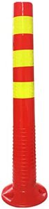 brewix parking post, parking barrier, for parking lot car parking space lock bollard,plastic traffic post for security driveway parking parking