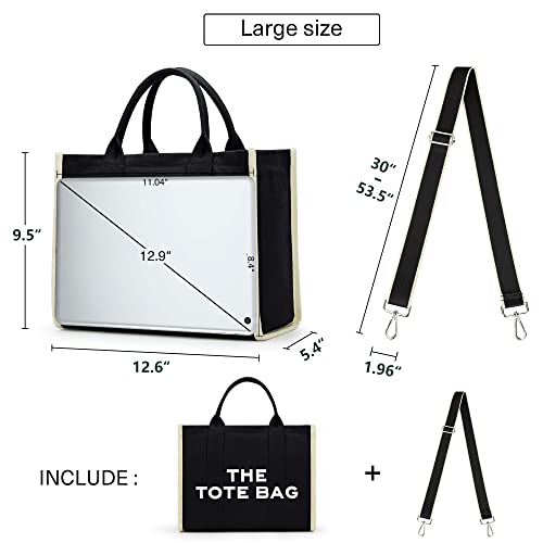 The Tote Bag For Women,Womens Tote Bags with zipper,Canvas Tote Purse Can shoulder/crossbody,Handbag