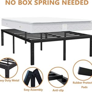 Artimorany California-King-Platform-Bed-Frame, 18 Inch Heavy Duty Metal Mattress-Foundation, No Box Spring Needed, Steel Slat Support 3500 lbs, Noise-Free, Easy Assembly, Black