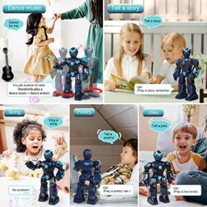 FUUY Large Smart Robot Toy for Boy and Girls 17inch Interactive Robots Kids Toys with Voice Control & Gesture Sensing Programmable Music LED Dance Moonwalk Birthday Gift Present Kid 3 4 5 6 7 8-12