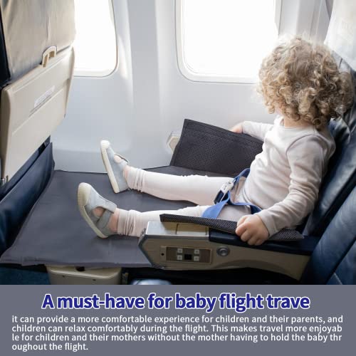 Airplane Footrest, Airplane Seat Extender for Kids, Toddler Airplane Bed, Airplane Travel Essentials, and Leg Rest for Children to Lie Down on The Plane (Grey)