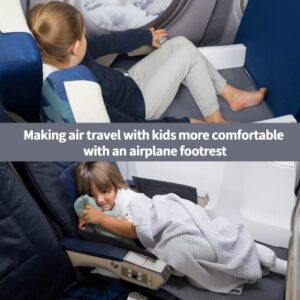 Airplane Footrest, Airplane Seat Extender for Kids, Toddler Airplane Bed, Airplane Travel Essentials, and Leg Rest for Children to Lie Down on The Plane (Grey)