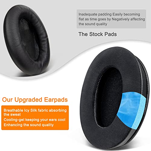 SOULWIT Cooling-Gel Replacement Earpads for Sony WH-1000XM3 (WH1000XM3) Over-Ear Headphones, Ear Pads Cushions with High-Density Noise Isolation Foam, Added Thickness - Black