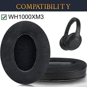 SOULWIT Cooling-Gel Replacement Earpads for Sony WH-1000XM3 (WH1000XM3) Over-Ear Headphones, Ear Pads Cushions with High-Density Noise Isolation Foam, Added Thickness - Black