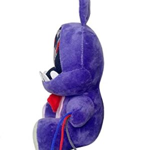 ULTHOOL FNAF Withered Purple Bunny Plush Toys, 11 Inches FNAF Security Breach Bonnie Doll, Collectible Nightmare Freddy Plush Toys for Kids Fans (Withered Purple Bunny)