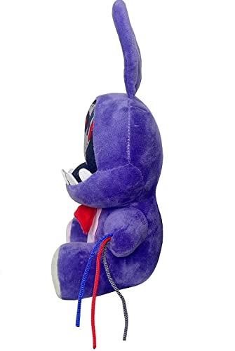 ULTHOOL FNAF Withered Purple Bunny Plush Toys, 11 Inches FNAF Security Breach Bonnie Doll, Collectible Nightmare Freddy Plush Toys for Kids Fans (Withered Purple Bunny)