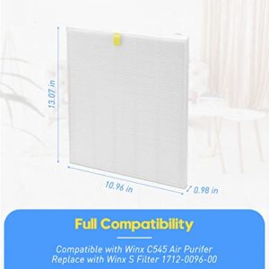 3 Pack C545 True HEPA Replacement Filter S Compatible with Winix C545, B151, P150, 9300 Air Purifier, Replaces Winix Filter S 1712-0096-00 and 2522-0058-00