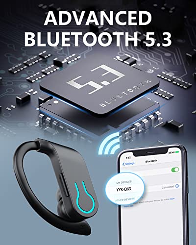 Wireless Bluetooth Earbuds 120H Playtime Bluetooth 5.3 Ear Buds for Sports, Hi-fi Stereo Earphones with LED Display Charging Case, Headphones for Running/Workout Audifonos Bluetooth inalambricos