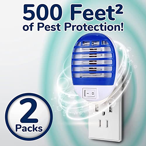 Bug Zapper Indoor Plug-in Mosquito Killer Trap Zapper, Electric Gnat Fly Trap Zapper for House Mini Bug Killer Light Eliminates Flying Pests for Home, Little Gnats (Blue)