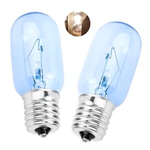 antoble refrigerator light bulb 40 watt 297048600 241552802 compatible with frigidaire kenmore whirlpool electrolux kitchenaid fridge light bulbs replacement freezer bulb t8 e17 lamp light, 2 pack