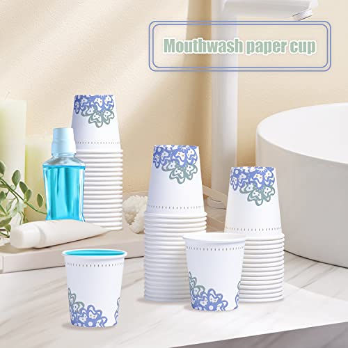 Lamosi 300 Pack 3 oz Disposable Bathroom Cups, 3oz Paper Cups for Bathroom, Mouthwash Cups, Mini Paper Cups for Parties, Picnics, Barbecues, Travel and Events