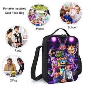 Rmvhasq 3Pcs Lightweight Backpack Set Bookbag Lunchbox Pencil Case Laptop Backpacks Game Casual Cute Shoulder Bags Daypack