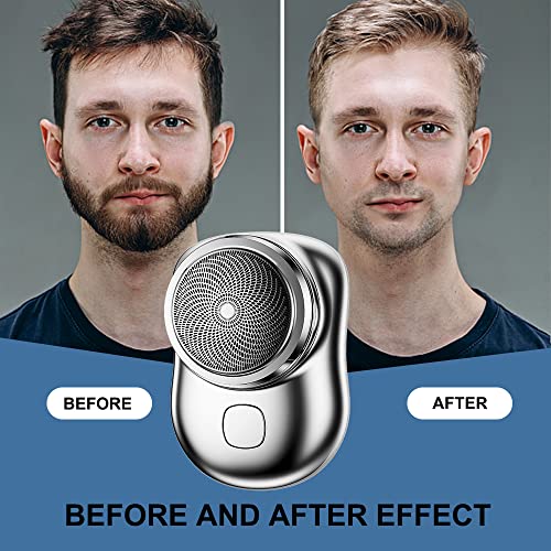 Mini-Shaver, Portable Electric Shaver, Mini Electric Razor Shavers for Men, Rechargeable Shaver Easy One-Button Use Suitable for Home,Car,Travel