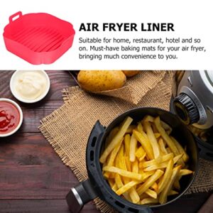 UPKOCH Oven Air Fryer Oven Air Fryer Square Baking Pan 2 Pack Air Fryer Liner Silicone Air Fryer Pot Air Fryer Baking Liner Accessory Oven Air Fryer Square Baking Pan Square Baking Pan