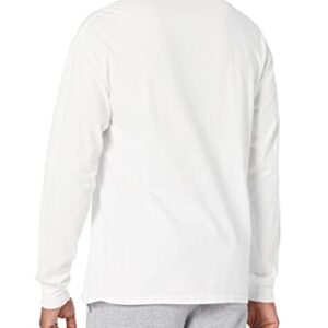 Hanes Originals Long Sleeve Garment Dyed T-Shirt, 100% Cotton Tees for Men, White