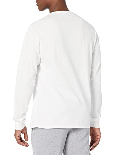 Hanes Originals Long Sleeve Garment Dyed T-Shirt, 100% Cotton Tees for Men, White