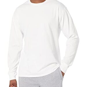 Hanes Originals Long Sleeve Garment Dyed T-Shirt, 100% Cotton Tees for Men, White