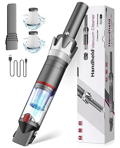 BSRCO Handheld Vacuum Cordless, Portable Car Vacuum, 3-in-1 Rechargeable Mini Wireless Cleaner with 2-Speed for Home, Pet Hair, Car