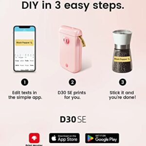 Label Maker Machine with Tape - D30 SE (Piggy), Portable Mini Bluetooth Label Printer, Easy & Quick Edit, Multiple Templates in Phone App - Same Function, Cute Look, Made for Home & Office, +80 labels