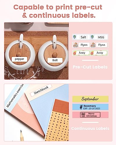 Label Maker Machine with Tape - D30 SE (Piggy), Portable Mini Bluetooth Label Printer, Easy & Quick Edit, Multiple Templates in Phone App - Same Function, Cute Look, Made for Home & Office, +80 labels