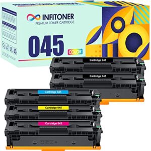 045 045h crg-045 5-color toner cartridge set replacement for canon 045 045h toner cartridge for canon color imageclass mf634cdw, mf632cdw, lbp612cdw laser printers ( 5-pack)