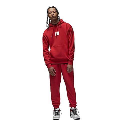 Nike Jordan Essentials Fleece Men's Hoodie (as1, alpha, l, regular, regular, Fire Red/Sail)