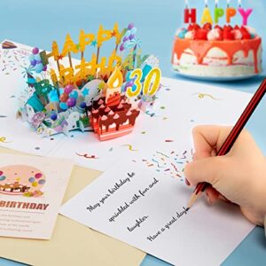 30th Musical Birthday Card with Light & Blowable Candle, Pop-Up Birthday Card for 30 Years Old Male Female, Applause Cheers Sound Effect - Unique Greeting Card 30 Bday Gift Ideas for Women Men