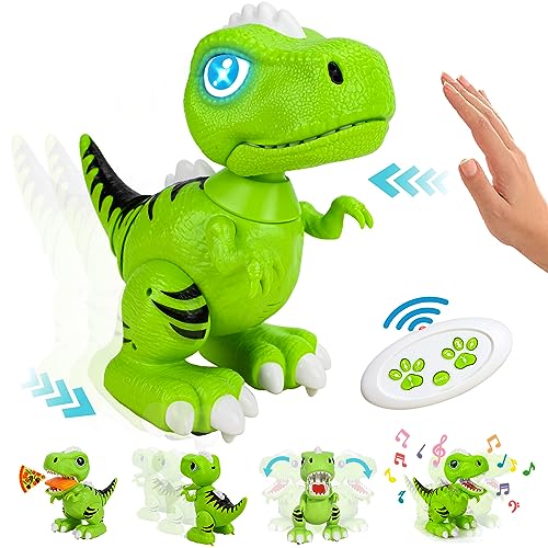 STEAM Life RC Robot Dinosaur Toys for Kids, Remote Control Smart Robot Pet Dinosaur for Age 3 4 5 6 7 8 Boys Girls, Interactive Hand Gesture Walking Dancing Robot, Kids Toys for Boy