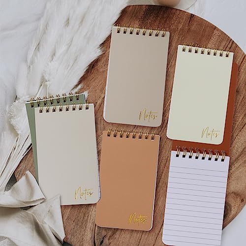 ZICOTO Aesthetic Pocket Notebooks Set Of 8 For Women - Small 3x5 Spiral Notepads With Lined Pages - The Perfect Little Mini Pads to Stay Organized and Boost Productivity at Work or School