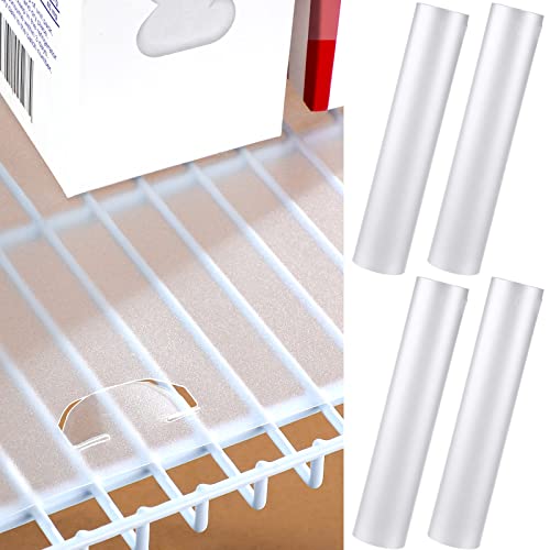 Kathfly 4 Roll Wire Shelf Liner Clear Shelf Covers for Wire Shelving Waterproof Non Adhesive Refrigerator Pantry Wire Shelf Plastic Mats for Kitchen Cabinet Drawer Fridge Rack 10 ft Roll (12inch Wide)