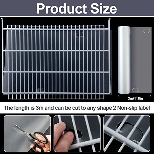 Kathfly 4 Roll Wire Shelf Liner Clear Shelf Covers for Wire Shelving Waterproof Non Adhesive Refrigerator Pantry Wire Shelf Plastic Mats for Kitchen Cabinet Drawer Fridge Rack 10 ft Roll (12inch Wide)