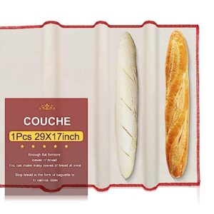 WALFOS 2PCS French Baguette Bread Pan ，with Professional Proofing Cloth, 15"X 13" Non-stick french bread pan, 4 Wave Loaves Loaf baguette pan for baking Toast Perforated Bakers Molding