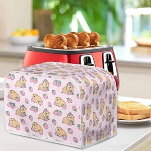 YEXIATODO Cute Guinea Pig Toaster 4 Slice Kitchen Small Appliance Cover with Handle Fits for Most Standard Long Slot Toasters Kitchen Aid Cover Home Kitchen Decor