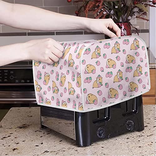 YEXIATODO Cute Guinea Pig Toaster 4 Slice Kitchen Small Appliance Cover with Handle Fits for Most Standard Long Slot Toasters Kitchen Aid Cover Home Kitchen Decor