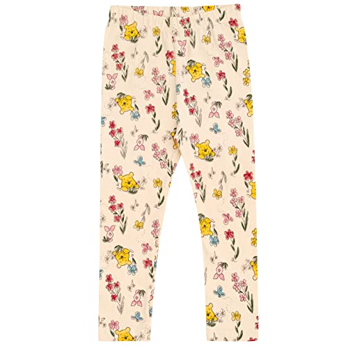 Disney Piglet Winnie the Pooh Infant Baby Girls T-Shirt and Leggings Outfit Set Floral Yellow/Pink 18 Months