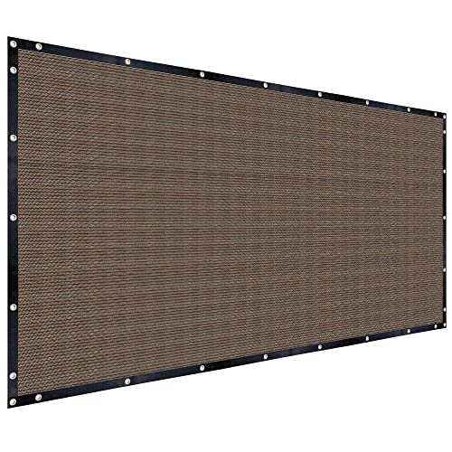 FAIR WIND Shade Cloth 90% Sun Shade Fabric Privacy Screen Shade Cover Patio Canopy with Grommets Shade Net for Garden Outdoor Pergola 10 x 12 FT - Mocha