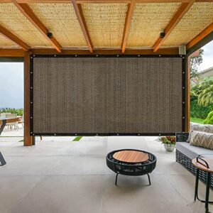 FAIR WIND Shade Cloth 90% Sun Shade Fabric Privacy Screen Shade Cover Patio Canopy with Grommets Shade Net for Garden Outdoor Pergola 10 x 12 FT - Mocha