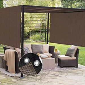 FAIR WIND Shade Cloth 90% Sun Shade Fabric Privacy Screen Shade Cover Patio Canopy with Grommets Shade Net for Garden Outdoor Pergola 10 x 12 FT - Mocha