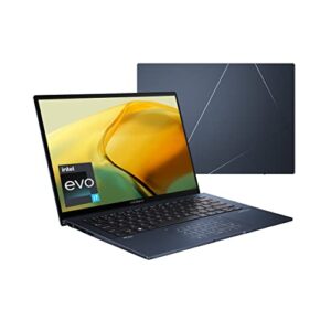 asus zenbook 14 laptop, 14” wqxga display, intel core i7-1360p cpu, intel iris xe graphics, 16gb ram, 1tb pcie ssd, windows 11 home, ponder blue, ux3402va-ds74