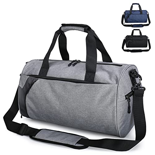 40L Sports Gym Bag, Travel Duffel Bag, Multifunctional Fitness Bag with Wet Pocket & Shoes Compartment for Women & Men (A1.gray, 40L)