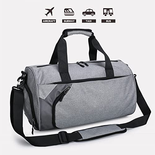 40L Sports Gym Bag, Travel Duffel Bag, Multifunctional Fitness Bag with Wet Pocket & Shoes Compartment for Women & Men (A1.gray, 40L)